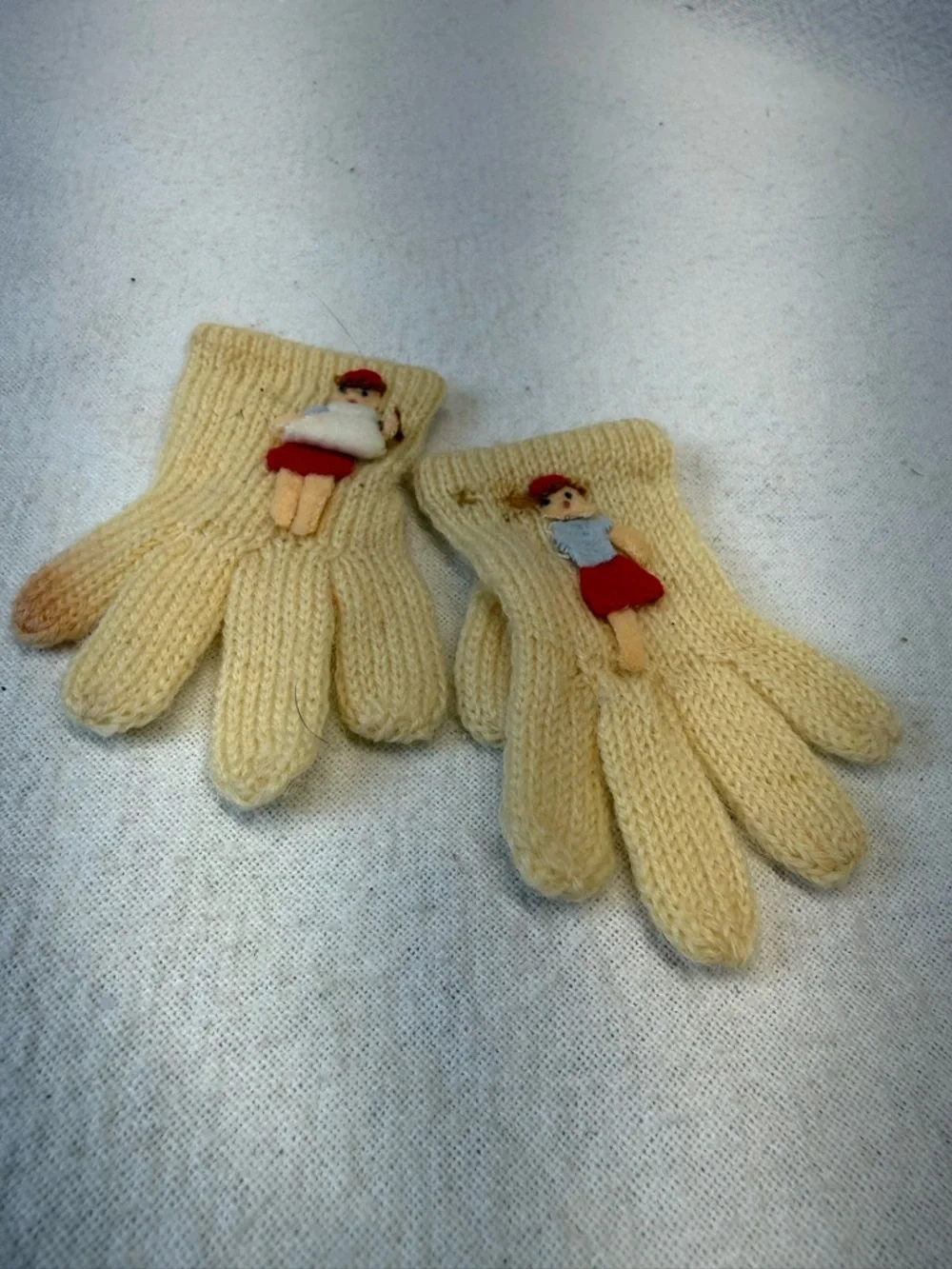 Other | Vintage Rare Wool Doll Gloves 194s 50s Wool With Tiny Felt ...